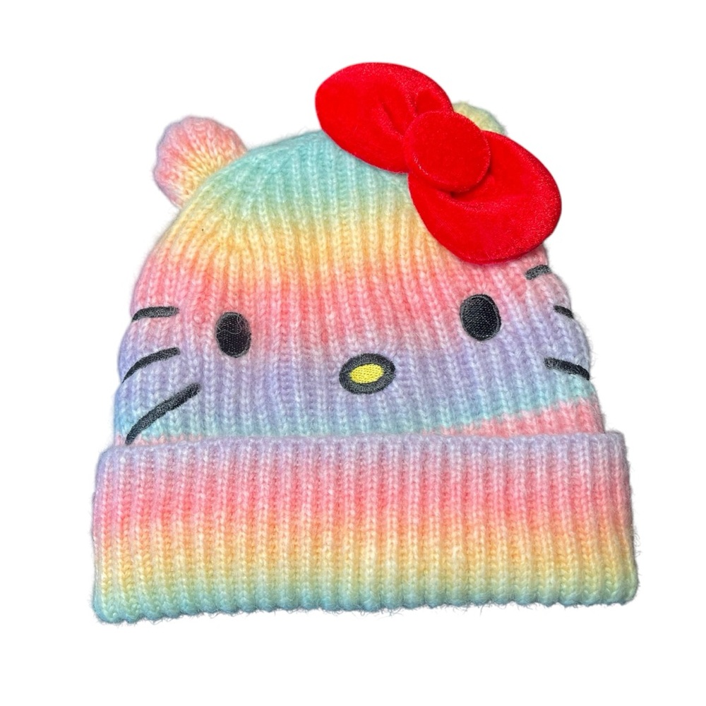 Hello Kitty Sanrio Knit Rainbow Insulated Beanie Wint… - Gem